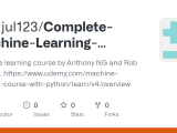 Github Manjul123 Complete Machine Learning Course With Python Udemy