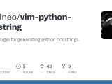 Github Pixelneo Vim Python Docstring A Vim Plugin For Generating
