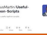 Github Maliusmartin Useful Python Scripts Contains Useful Python Scripts