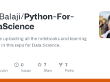 Github Ch Balaji Python For Datascience I Shall Be Uploading All The