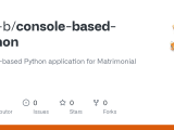 Github Bmjkb Console Based Python Console Based Python Application
