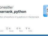 Github Bimonestle Hackerrank Python A Collection Of Solutions Of