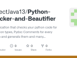 Github Projectjava13 Python Checker And Beautifier An Application