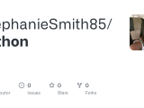 Github Stephaniesmith85 Python