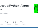Github Turtlecode Python Alarm Clock Python Alarm Clock