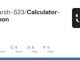 Github Utkarsh S23 Calculator Python