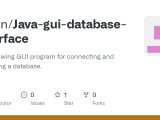 Github 5okin Java Gui Database Interface A Java Swing Gui Program