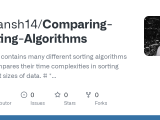 Github Reyansh14 Comparing Sorting Algorithms This File Contains