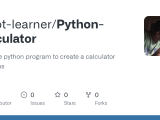 Github Robot Learner Python Calculator A Simple Python Program To