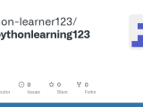 Github Python Learner123 Mypythonlearning123