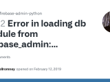 Error In Loading Db Module From Firebase Admin Unexpected