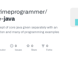 Github Realtimeprogrammer Core Java All Concept Of Core Java Given