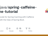Github Mvpjava Spring Caffeine Cache Tutorial Tutorial Code For
