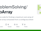 Github 1problemsolving Subarray This Is The Code For Finding A