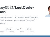 Github Mickey0521 Leetcode Python My Solutions To Leetcode Common