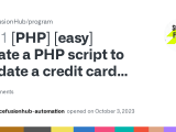 Php Easy Create A Php Script To Validate A Credit Card Number