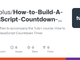 Github Tutsplus How To Build A Javascript Countdown Timer Source