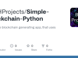 Github Bghprojects Simple Blockchain Python A Simple Blockchain
