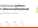 Github Codingtemple Python Day2 Referencenotebook Python Day 2