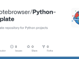 Github Remotebrowser Python Template A Template Repository For