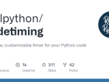 Github Realpython Codetiming A Flexible Customizable Timer For Your