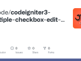 Github Jvlcode Codeigniter3 Multiple Checkbox Edit Update