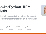 Python Rfm Analysis Mylam Rfm Analysis Project Ipynb At Main Mylamke
