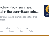 Github Everyday Programmer Splash Screen Example Android This