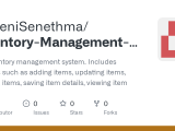 Github Thisenisenethma Inventory Management System Using Java And