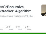 Github Nateac Recursive Backtracker Algorithm A Recursive