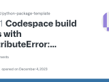 Codespace Build Fails With Attributeerror Cython Sources Issue