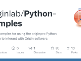 Github Originlab Python Samples Code Examples For Using The