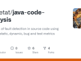 Github Rattletat Java Code Analysis Analysis Of Fault Detection In