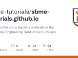 Github Sbme Tutorials Sbme Tutorials Github Io Repository For Some