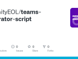 Github Infinity Development Teams Migrator Script