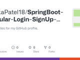 Github Ritikapatel18 Springboot Angular Login Signup Fullstack
