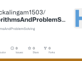 Github Chockalingam1503 Algorithmsandproblemsolving