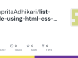 Github Sampritaadhikari List Made Using Html Css Bootstrap Javascript