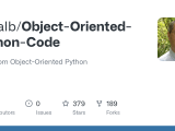 Github Irvkalb Object Oriented Python Code Code From Object Oriented