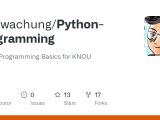 Python Programming 11강 실습 원본 Ipynb At Main Jaehwachung Python