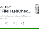 Github Swcomp Sw Filehashchecker Simple Utility For Checking Md5 And