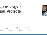 Github Shreyashsingh1 Python Projects