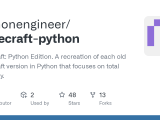 Github Pythonengineer Minecraft Python Minecraft Python Edition A