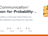 Github Licycommunication Python For Probability Statistics And