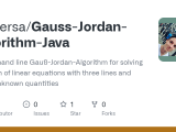 Github Voniersa Gauss Jordan Algorithm Java A Command Line Gauß