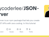 Github Lazycoderlee Json Server Json Server Is An Npm Package That