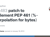 Patch To Implement Pep 461 Interpolation For Bytes Issue 64483
