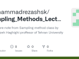 Github Mohammadrezashsk Sampling Methods Lecture Note My Lecture