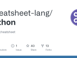 Github Cheatsheet Lang Python Python Cheatsheet