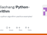 Github Chixiaohang Python Algorithm Here Are Python Algorithm